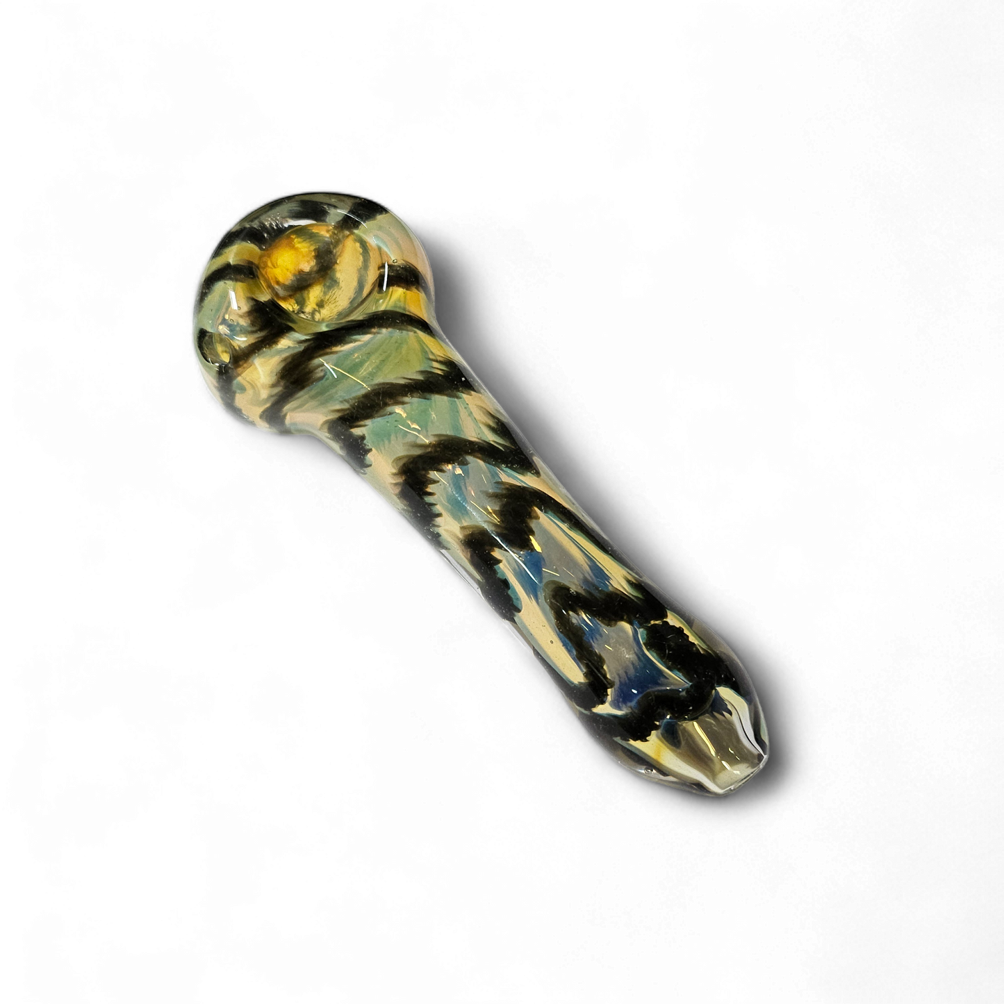 Black N White Swirl Glass Pipes