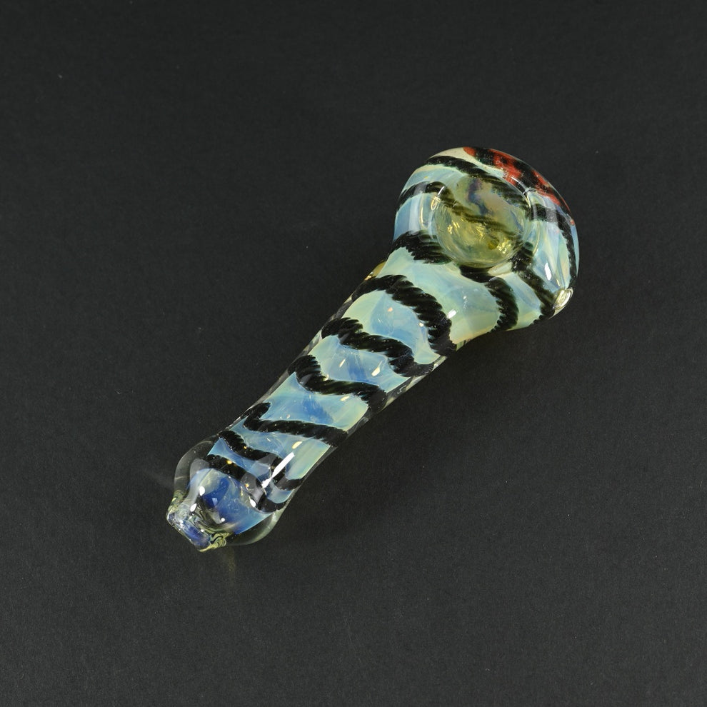 Black N White Swirl Glass Pipes