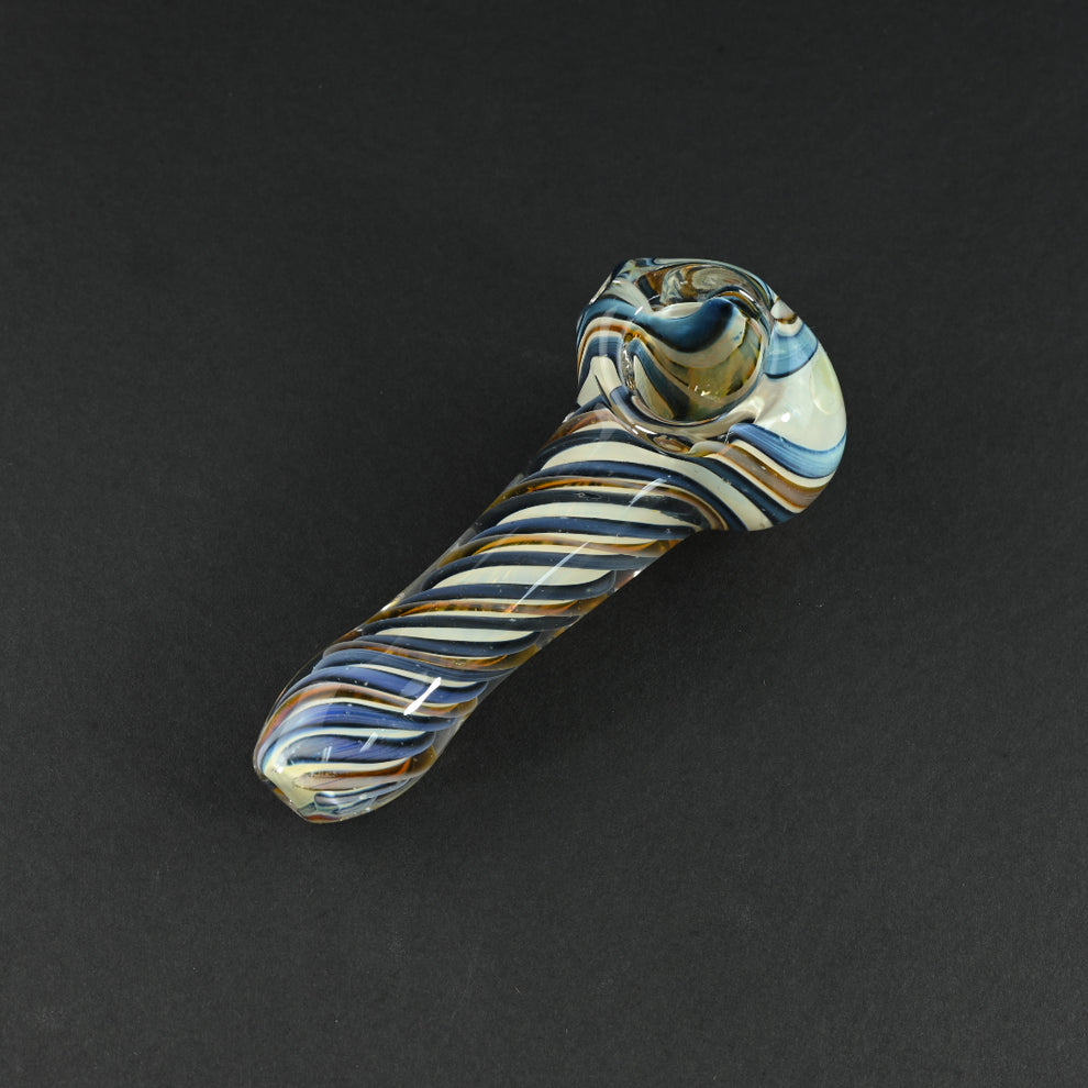 Multicolor Swirl Hand Blown Glass Pipe by GogoPipes.com