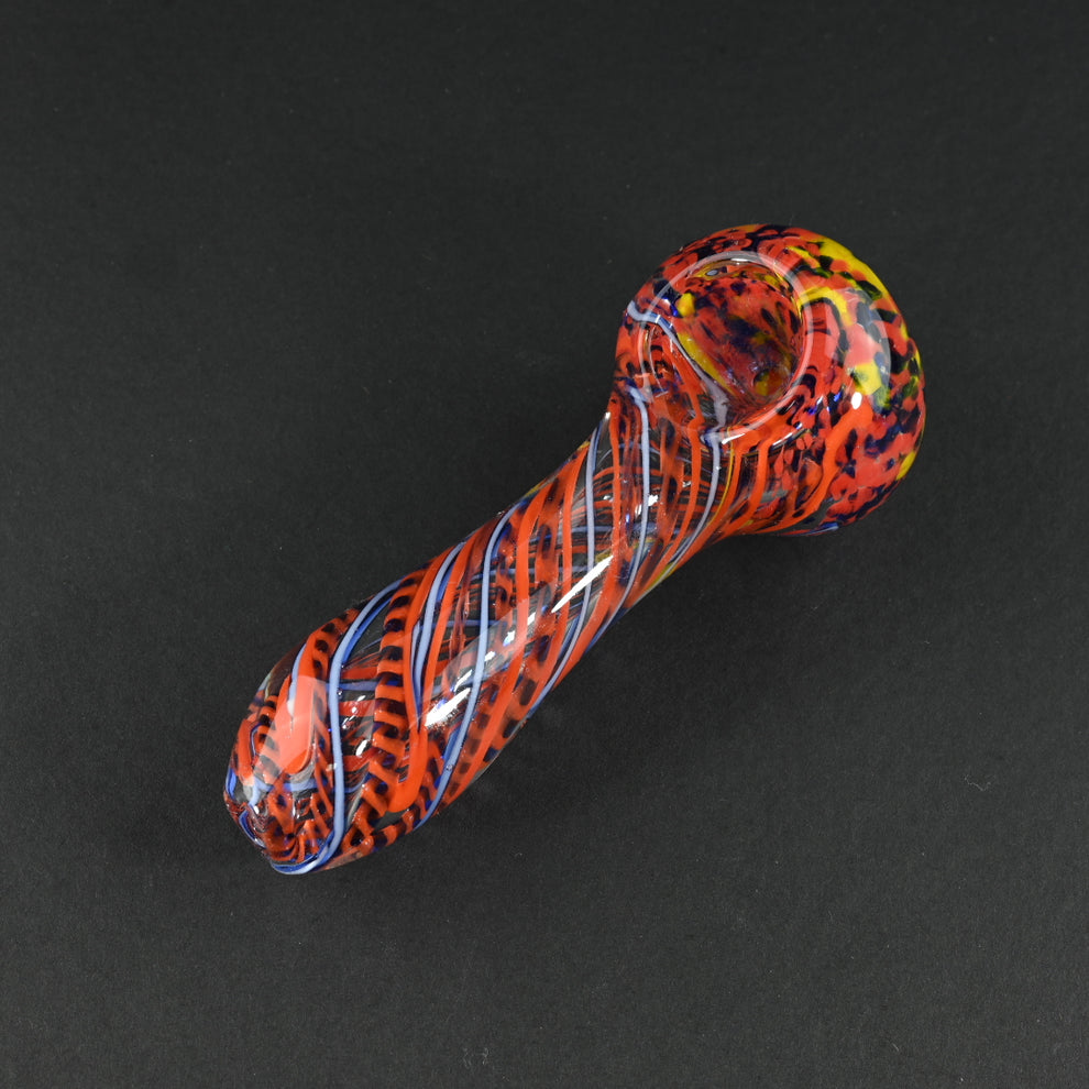 Tiger Flame Glass Pipe – GogoPipes