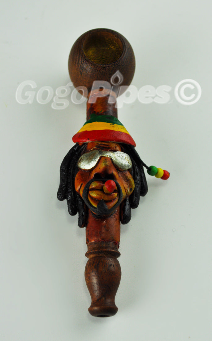 Bob Marley Wood Pipe | GogoPipes.com