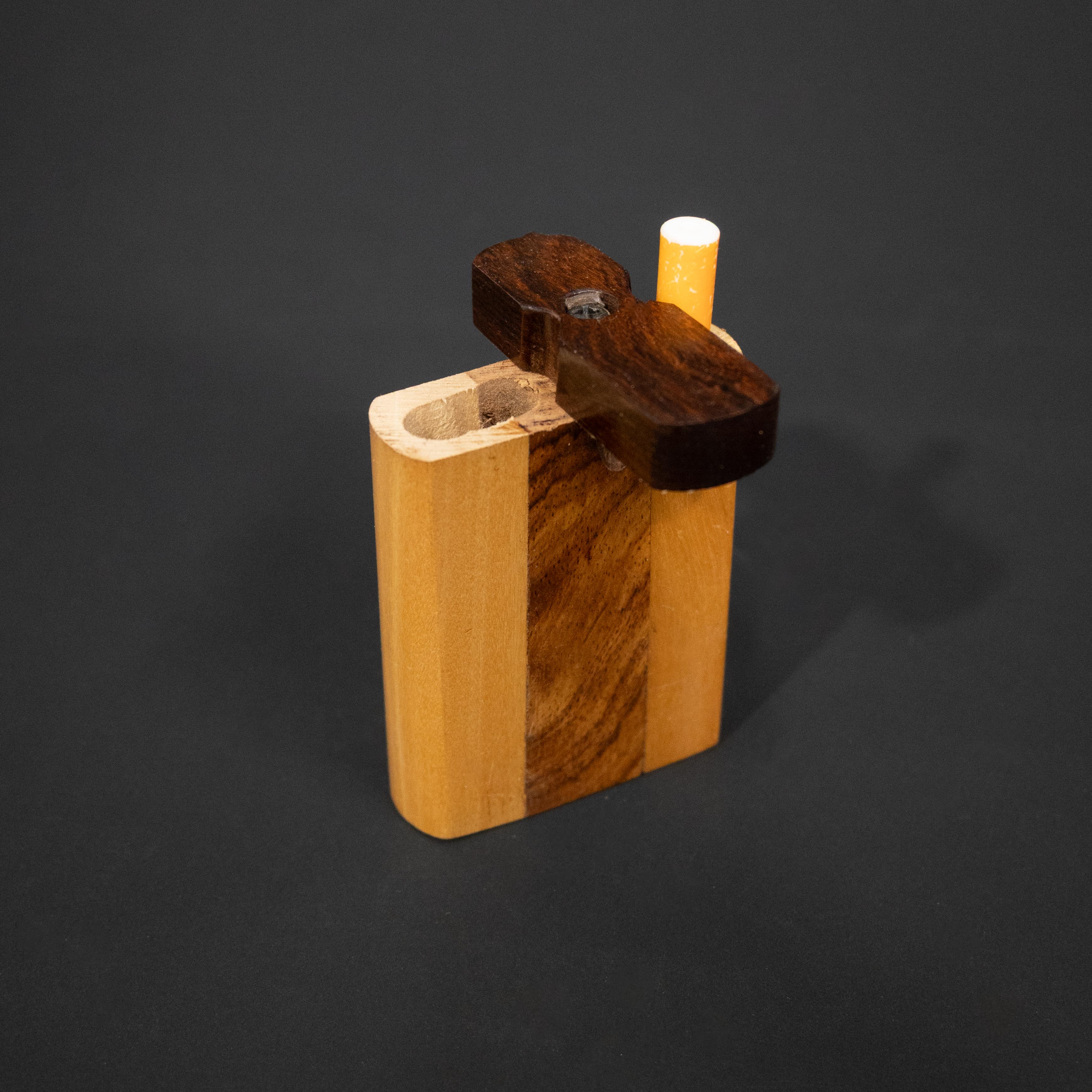Small Wood Dugout One Hitter Box Pocket Stash | GogoPipes.com